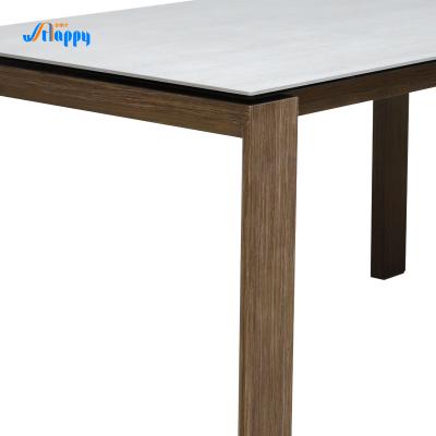 China 1500*800mm Ceramic Grey Dining Table Corrosion Resistant For Indoor Use for sale