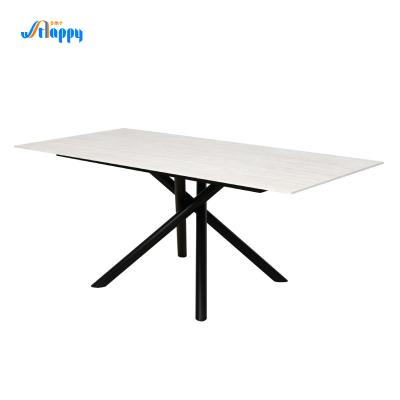 China Contemporary Ceramic Top Extending Table Ceramic Table Extendable 1800*900mm for sale