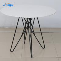 China Indoor Contemporary Ceramic Dining Tables 900mm Dia Space Saving for sale