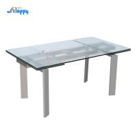China Versatile Modern Glass Dining Table 1400*900mm With Extension Design for sale