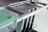 China 2100mm Length Extendable Dining Table Frosted With Contemporary Design for sale