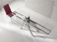 China 900mm Width Extendable Dining Table Minimalist With Stainless Steel Leg for sale