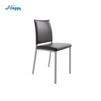 China Wear Resistant Contemporary Dining Chairs Sleek Leather Dining Chairs Comfortable With Legs for sale