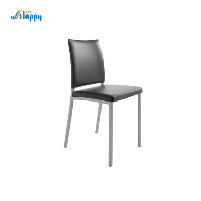 China Wear Resistant Contemporary Dining Chairs Sleek Leather Dining Chairs Comfortable With Legs for sale