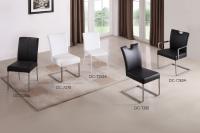 China Stylish Modern Leather Dining Chair 480*615*945mm With Stainless Steel Frame for sale
