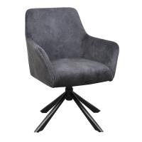 China Grey Modern Swivel Chair Dining Room Furniture With Customizable Size for sale