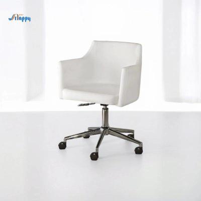 China White Modern Swivel Chair Ergonomic 	61*61*81CM With Flared Arms for sale