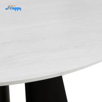 China 1200*720mm Mid Century Round Kitchen Table Mid Century Round Dining Table With Ceramic Top for sale