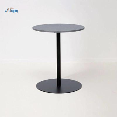China Round Ceramic Side Table No Shaking Metal Base 380*450mm Size For Dining Room for sale