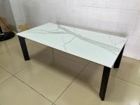 China Rectangle Ceramic Coffee Table Easily Wiped Pottery Coffee Table 1100*550*380mm With Iron Base for sale