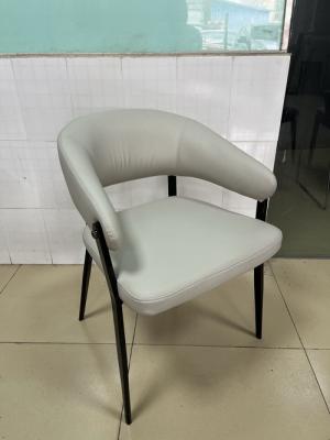 China Customized Color Modern Leather Armchair Stain Resistant 590*550*730mm Size For Dining Room for sale