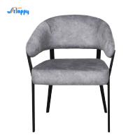 China Easy Cleaning Fabric Dining Chairs High Stability 590*550*730mm With Metal Legs for sale