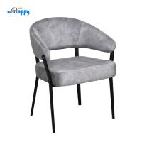 China Easy Cleaning Fabric Dining Chairs High Stability 590*550*730mm With Metal Legs for sale