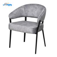 China Easy Cleaning Fabric Dining Chairs High Stability 590*550*730mm With Metal Legs for sale