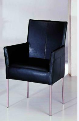 China Bedroom Black Upholstered Armchair Wear Resistant Modern Upholstered Armchair With  Legs for sale