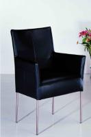 China Bedroom Black Upholstered Armchair Wear Resistant Modern Upholstered Armchair With  Legs for sale
