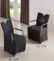 China Comfortable Upholstered Dining Armchair Ergonomic With Stainless Steel Frame for sale