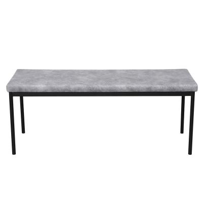China Lightweight Grey Fabric Bench Seat Bench Furniture Living Room Versatile 110*38*44cm Elegant for sale