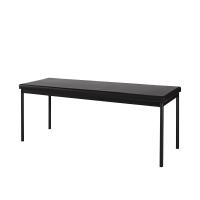 China Stable Structure Grey Leather Bench 110*38*44CM With Metal Frame for sale