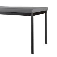China Stable Structure Grey Leather Bench 110*38*44CM With Metal Frame for sale
