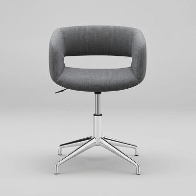 China Metal Frame Modern Swivel Chair Upholstered Fabric Comfortable Office Seating Ideal for Conference Rooms Workspaces and Meeting Areas for sale