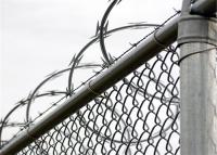 China 50x50mm 1.2 M Chain Link Fencing Hot Dipped Galvanized Top With Barbed Wire for sale