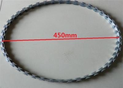 China 450mm Diameter Razor Wire And Barbed Wire Galvanized Concertina for sale