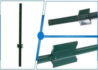 China 1.5mm Thickness Garden U Type Fence Post Green 8ft Length for sale