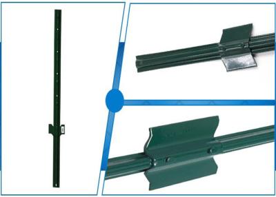 China 1.5mm Thickness Garden U Type Fence Post Green 8ft Length for sale