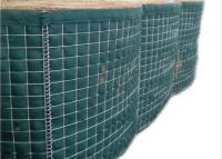 China 3x3 Square Mesh Green Geo-Textile Hesco Barrier with Galvanized Low-Carbon Iron Wire for Defensive Applications for sale