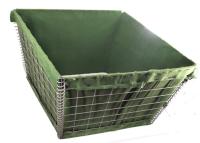 China 3x3 Square Mesh Green Geo-Textile Hesco Barrier with Galvanized Low-Carbon Iron Wire for Defensive Applications for sale