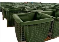 China Square Hole 5.0mm Wire Diameter Defensive Bulletproof Galvanized Barriers Bastion Hesco Barriers for sale