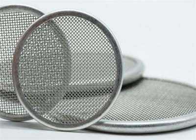 China 350mm Round Diameter Rimmed Stainless Steel Woven Wire Mesh DISCS for sale