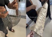 China 1.5mm Thick SS316 Flexible High Strength Stainless Steel Wire Rope Mesh Bag for Backpack for sale