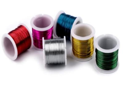 China 0.5mm In Spool Metallic Lacquered Iron Wire For Crafts Smooth Surface for sale