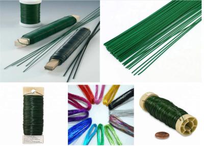 China Green Christmas Gardening Flexible Paddle Colored Metal Wire 0.6mm for sale