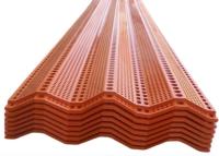 China Orange Perforated Mesh Anti Wind And Dust Proof Net Sheet 500mm Width for sale
