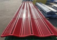 China 500mm Width Orange Powder Sprayed Perforated Mesh Windbreak Fence Panel Anti Wind Dust Proof Net for sale