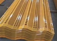 China 500mm Width Orange Powder Sprayed Perforated Mesh Windbreak Fence Panel Anti Wind Dust Proof Net for sale