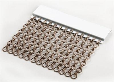 China Corridor Decoration Aluminum Chain Door Curtain 2.2m Height for sale