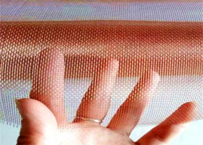 China Plain 5mm Copper Woven Wire Mesh 99.9% Red color for sale