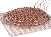 China Round shape Welded With Handle Copper BBQ Grill Mesh Summer Outdoor Party for sale