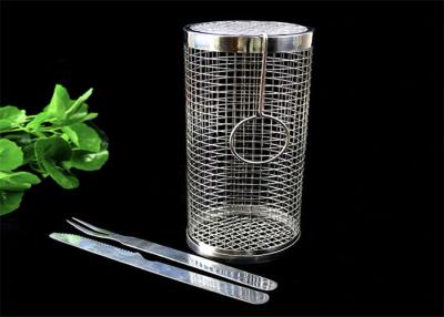 China Outdoor Vegetable 304 Stainless Steel Grilling Basket 20x9x9cm for sale