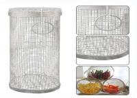 China Bbq Round 304 Stainless Steel Barbecue Mesh Tube Rolling Grilling Basket for sale