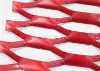 China 4m Red Color Expanded Metal Wire Mesh Width 1m Strand Width 4mm for sale