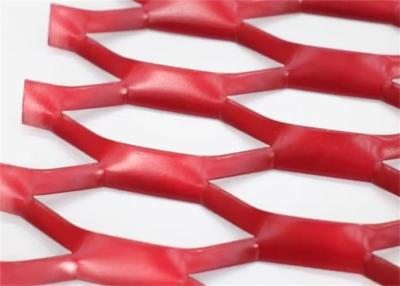 China 4m Red Color Expanded Metal Wire Mesh Width 1m Strand Width 4mm for sale