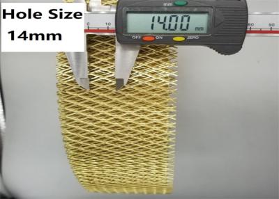 China 1mm Thickness Expanded Copper Mesh 14mm Hole Flat Metal In Roll for sale