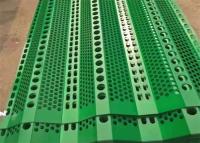 China Green Color Windbreak Fence Panels with Electrostatic Powder Coating and Perforated Mesh for Windproof Protection for sale