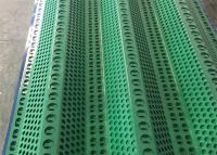 China Green Color Windbreak Fence Panels with Electrostatic Powder Coating and Perforated Mesh for Windproof Protection for sale