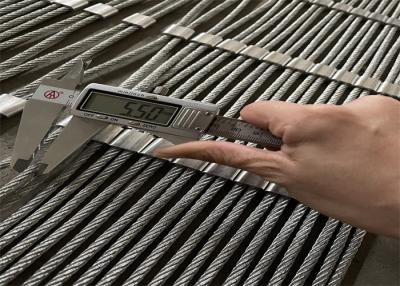 China 5.5mm Diameter Stainless Steel Cable Netting 145mm Hole 60 Degree Angle for sale